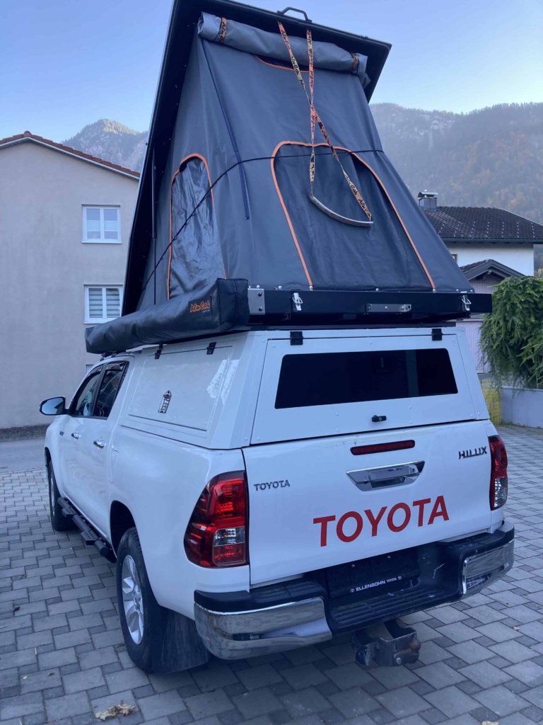 Toyota Hilux Hardtop aus Aluminium- bis 120kg dynamische Dachlast